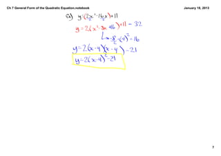 General form of the quadratic equation | PDF