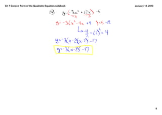 General form of the quadratic equation | PPT