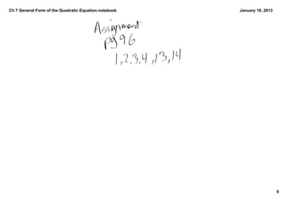 General form of the quadratic equation | PDF