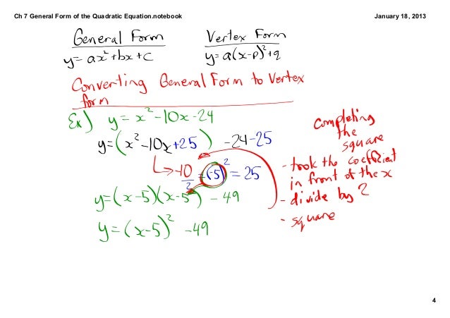 General Form Of The Quadratic Equation general-form-of-the-quadratic-equation