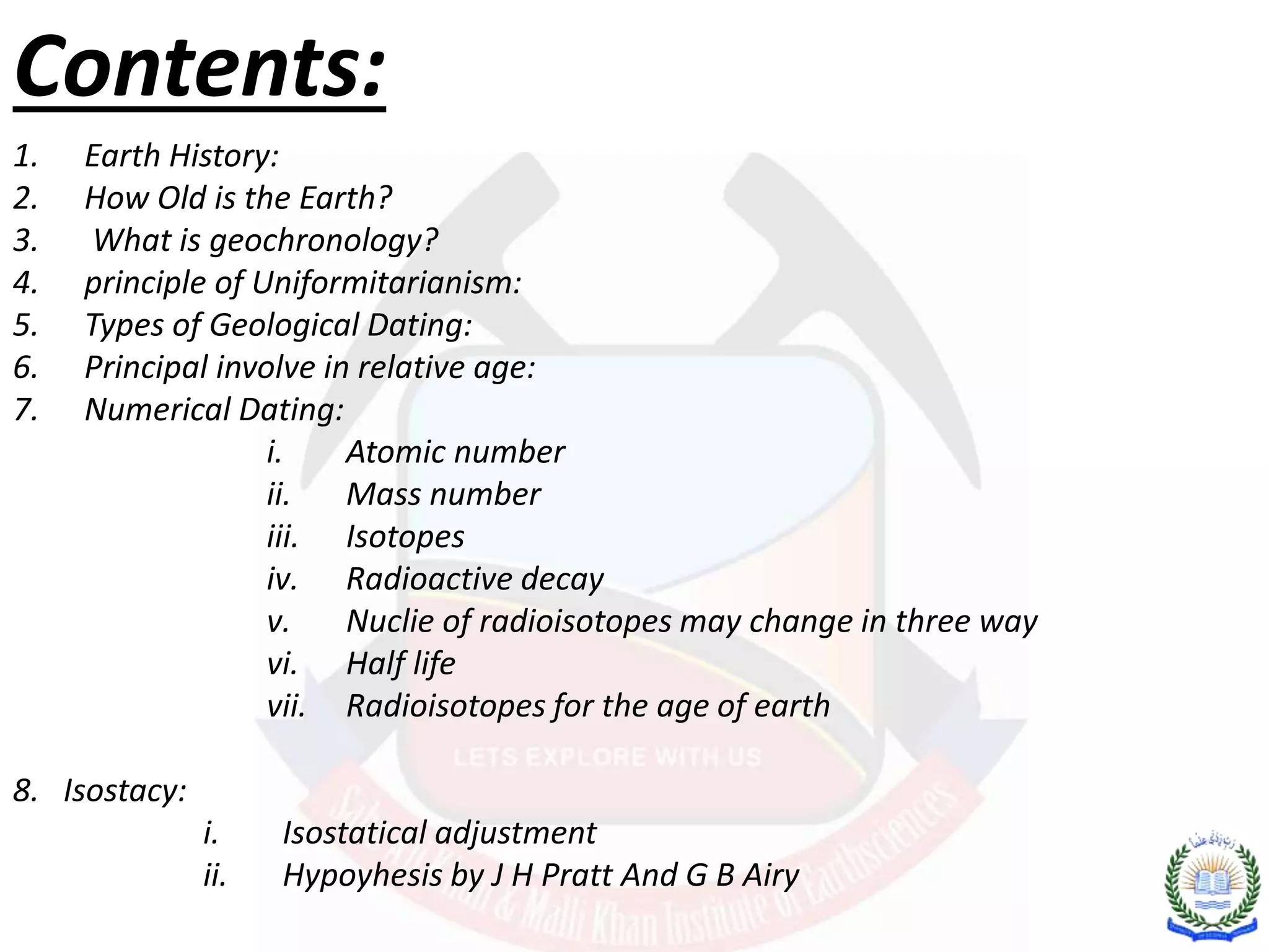 geochronolgy and age of earth | PPTX