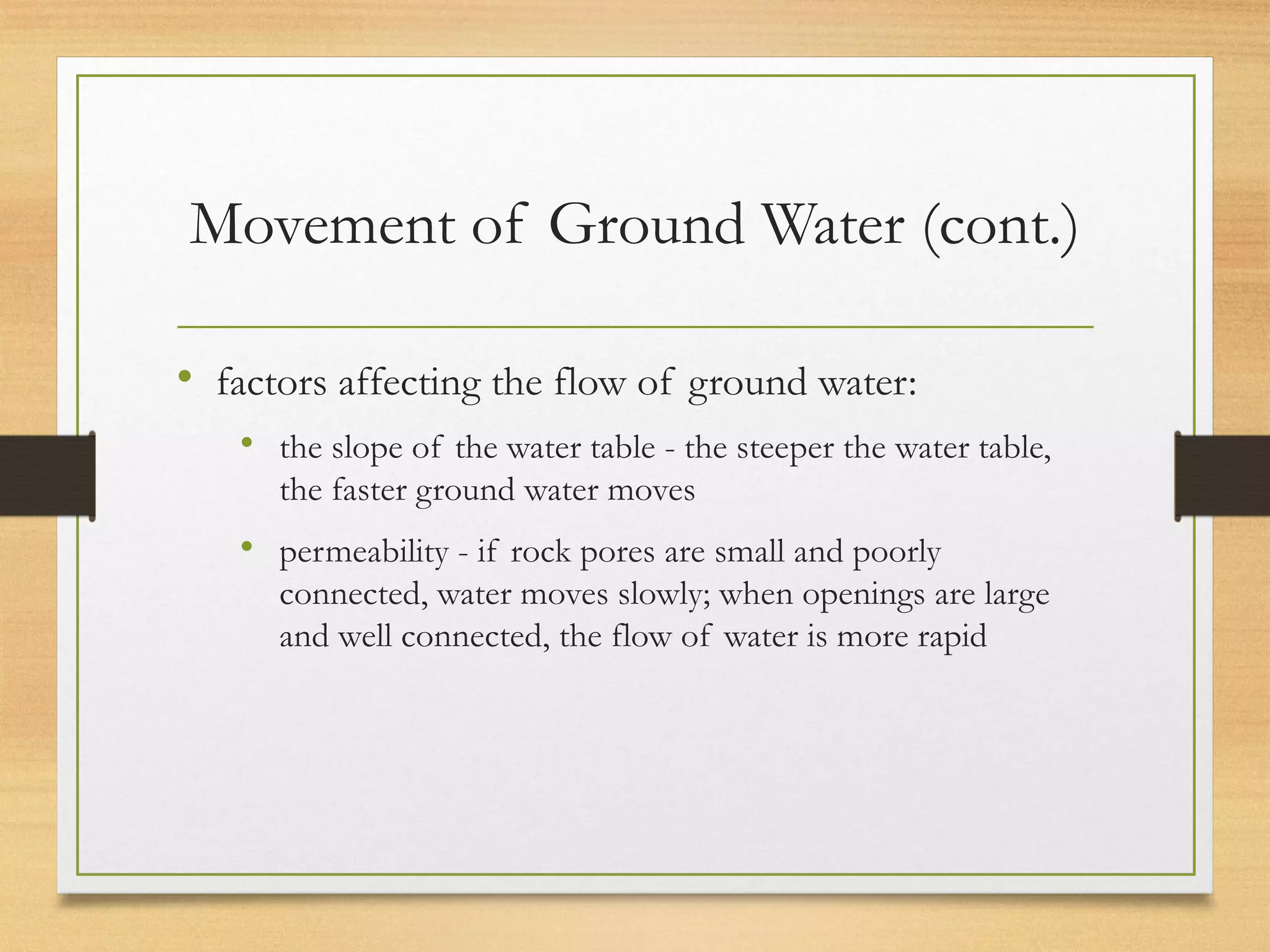 Ground water | PPT | Geography | Science