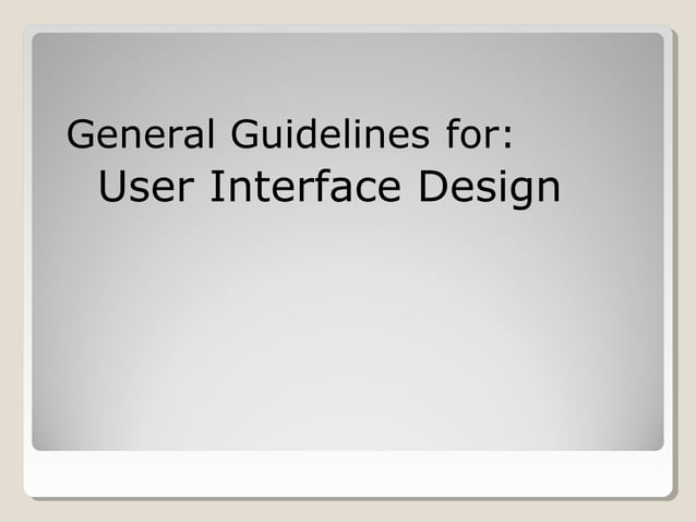 Usability Engineering General guidelines | PPT | Operating Systems | Computer Software and ...