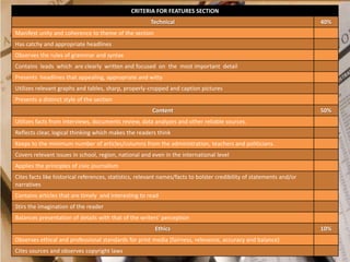 General guidelines for the selection of the best sections and category ...