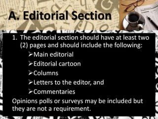 General guidelines for the selection of the best sections and category ...