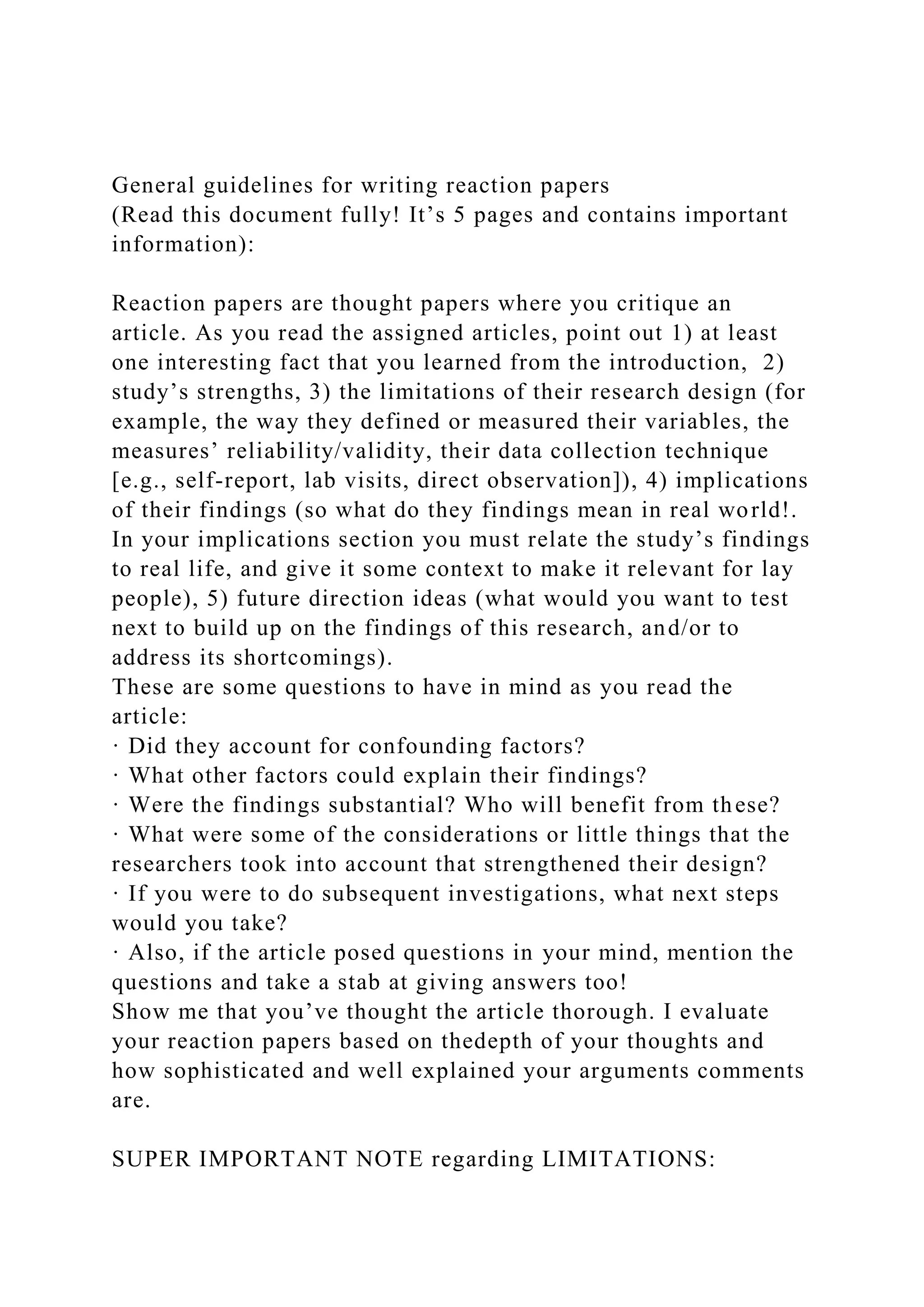 General guidelines for writing reaction papers (Read this docume.docx