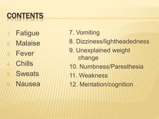 GENERAL HEALTH CONDITIONS | PPTX