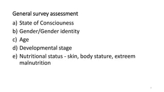 GENERAL HEALTH SURVEY.pptx during health assessment | PPTX