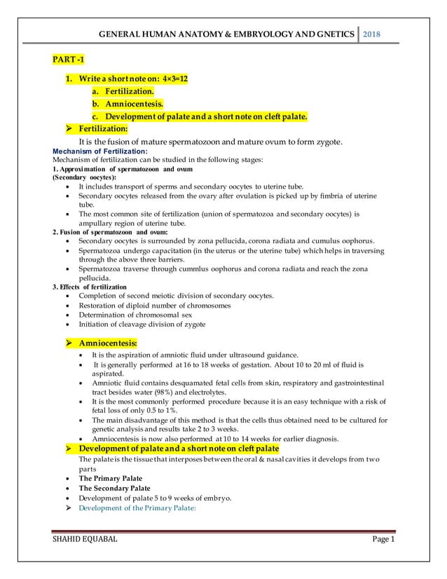 General human anatomy 2018 | DOCX