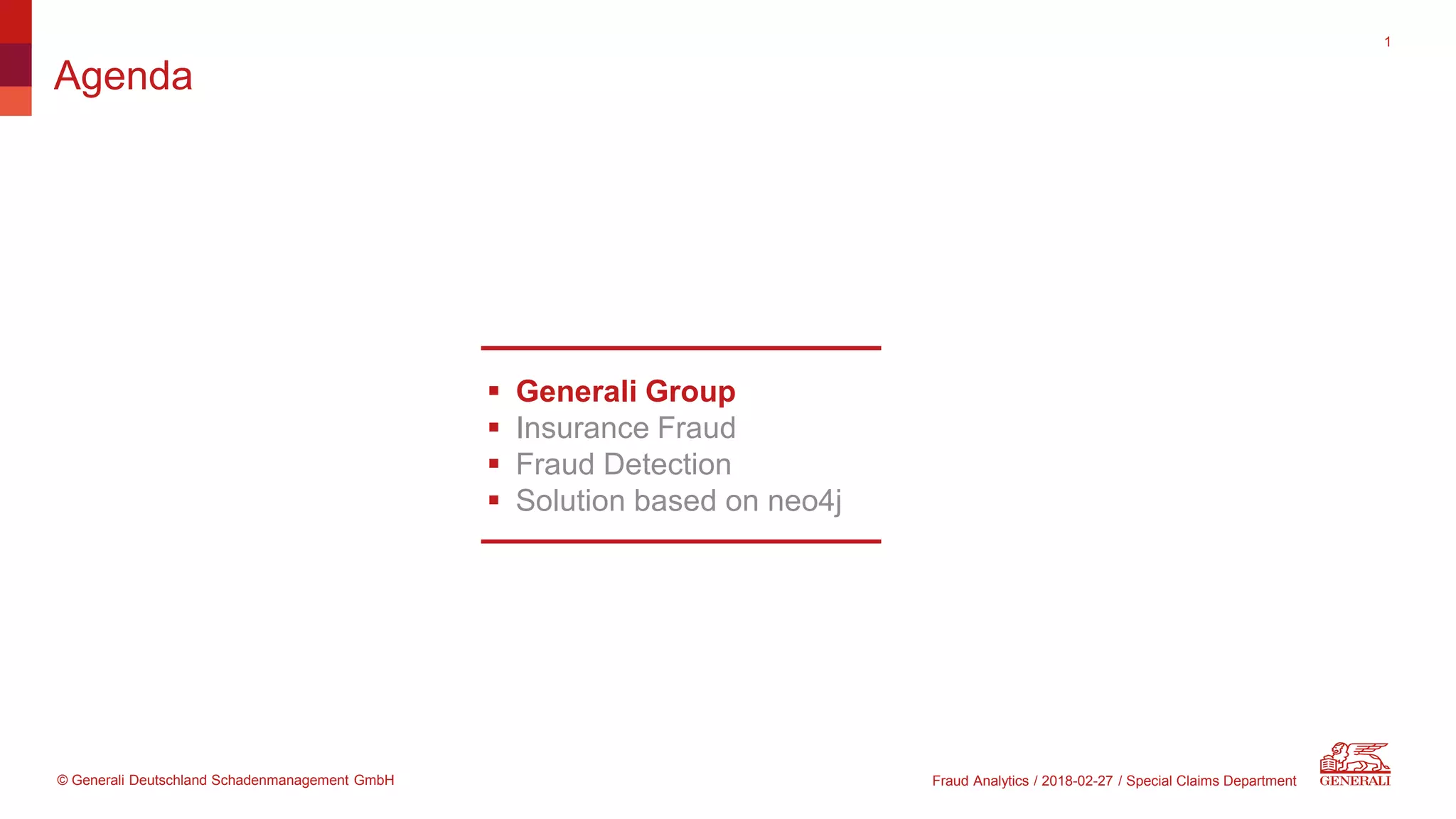 Generali - Fraud Analytics | PPTX | Databases | Computer Software and Applications