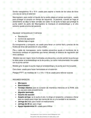 generalidades en cardiologia instrumentación quirúrgica | PDF