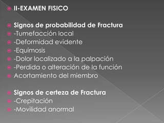 Generalidades de fractura 1 | PPTX