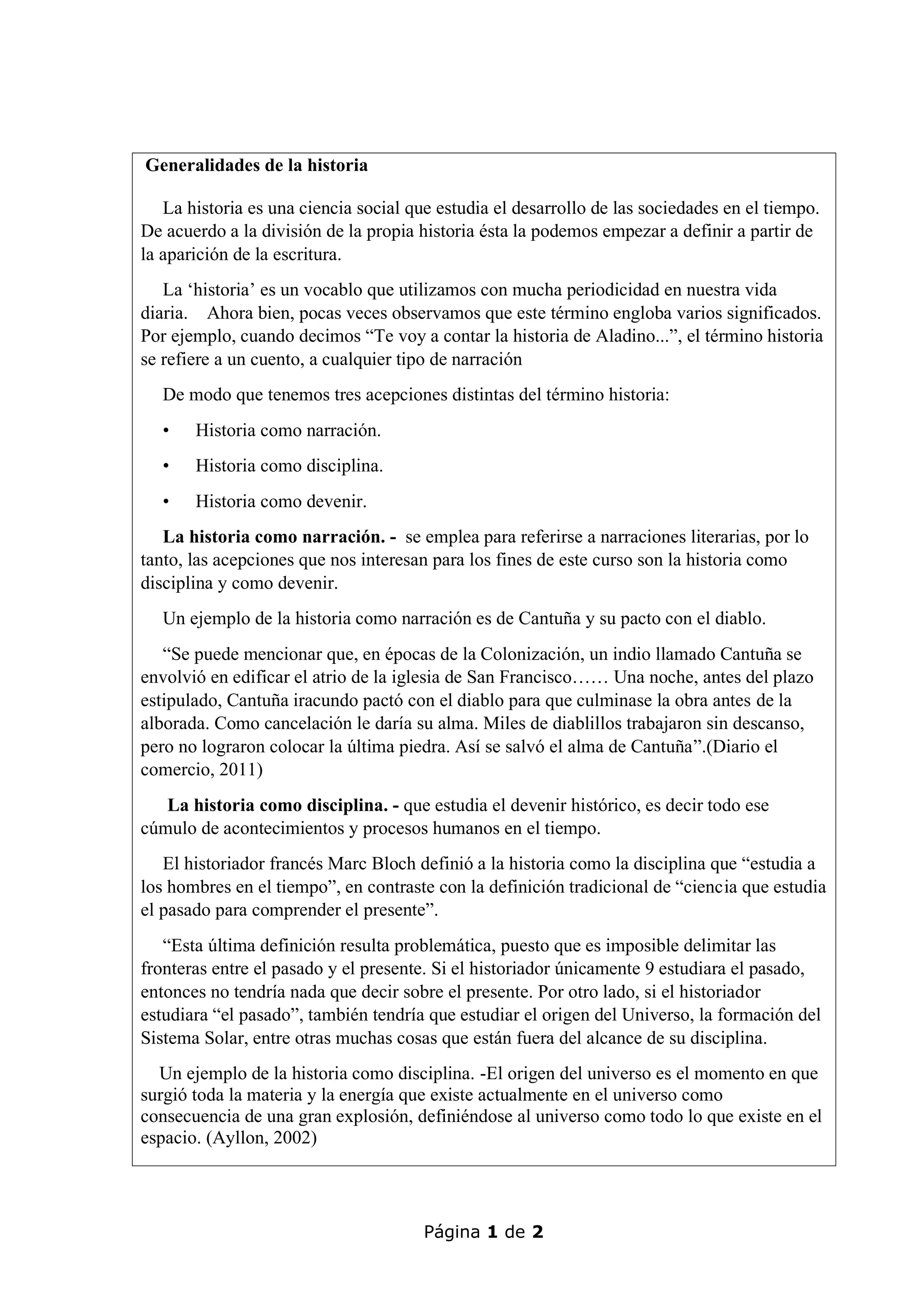 Generalidades de la historia de la educacion | PDF