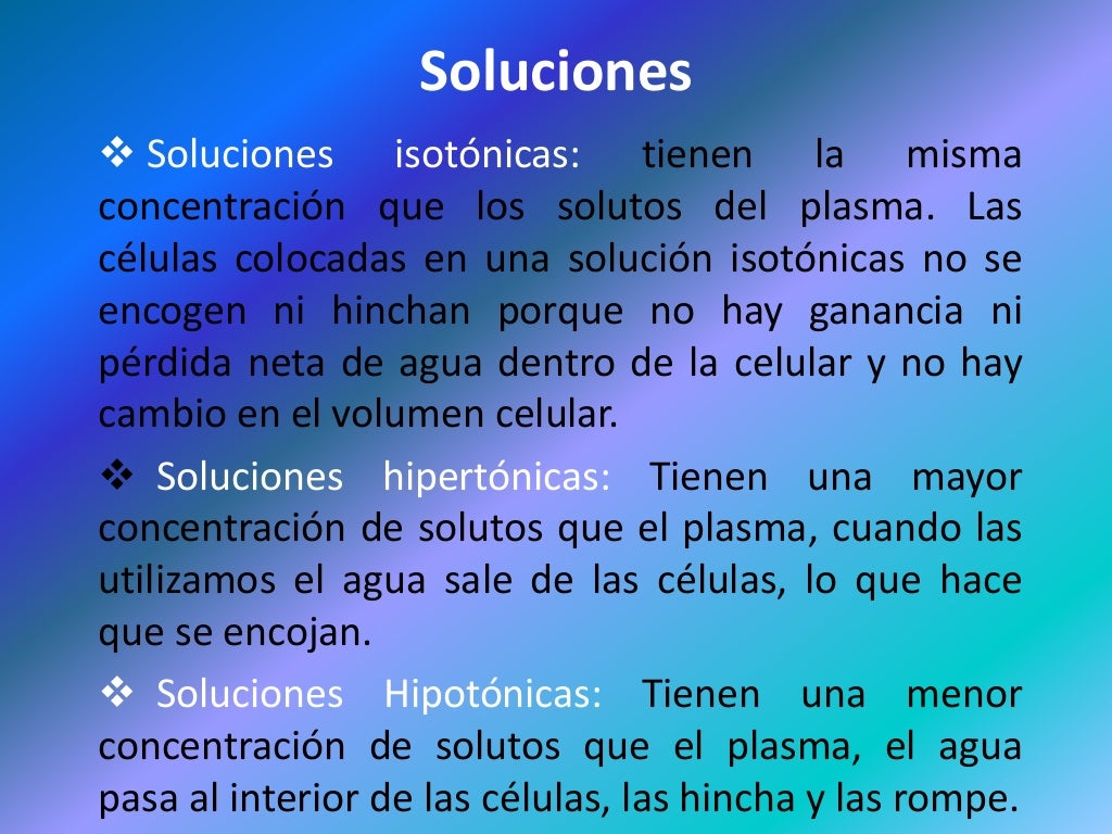 Soluciones Hipertonicas