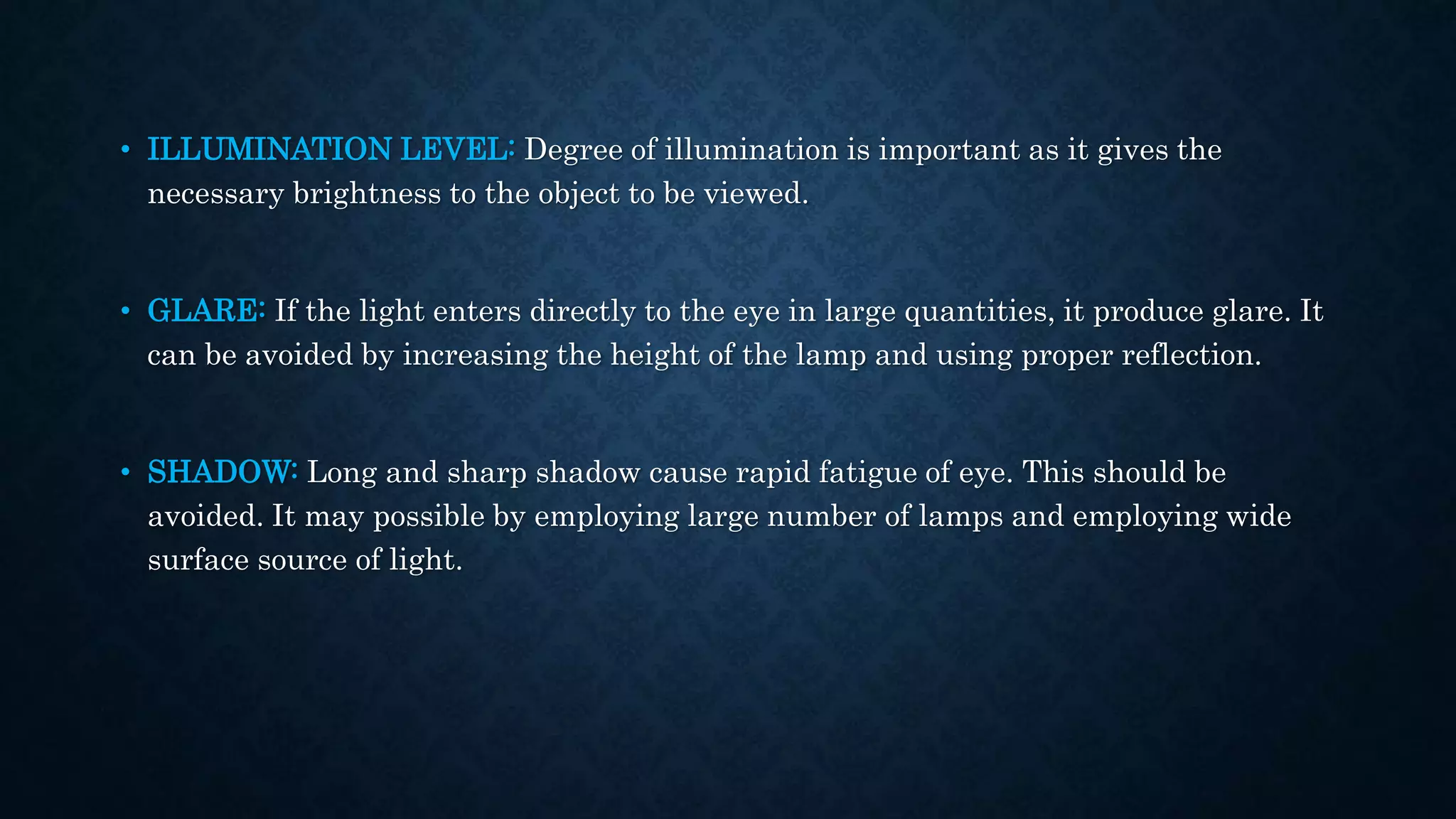 General illumination design | PPTX