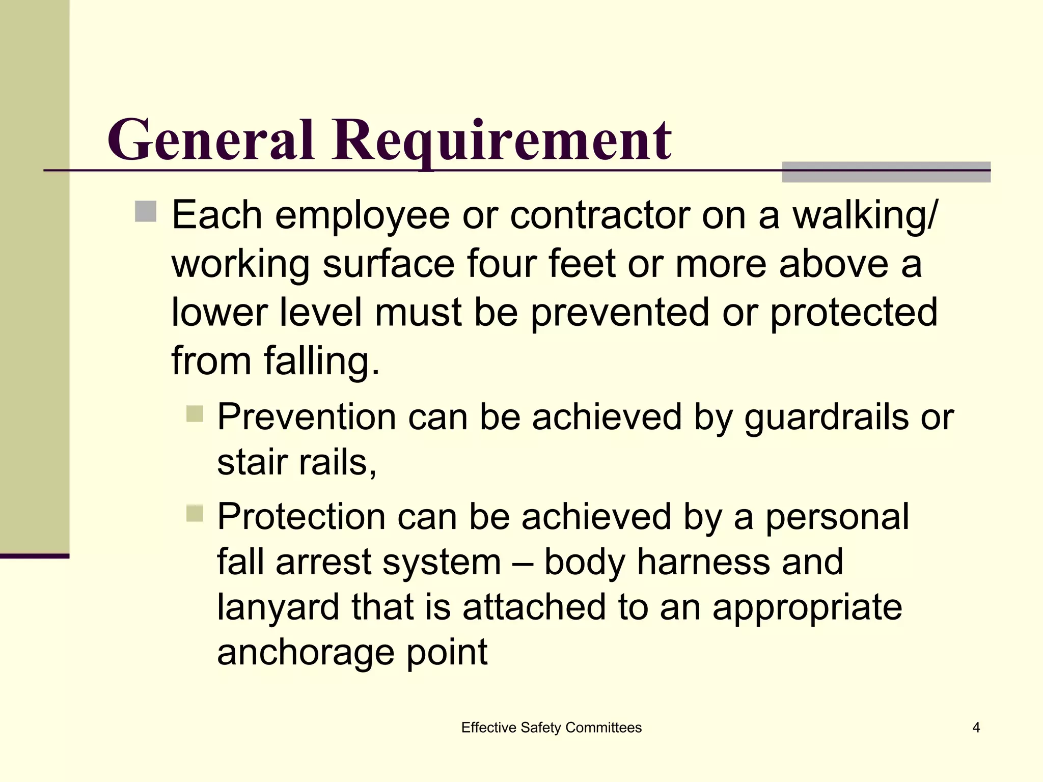 General Industry Fall Protection | PPT