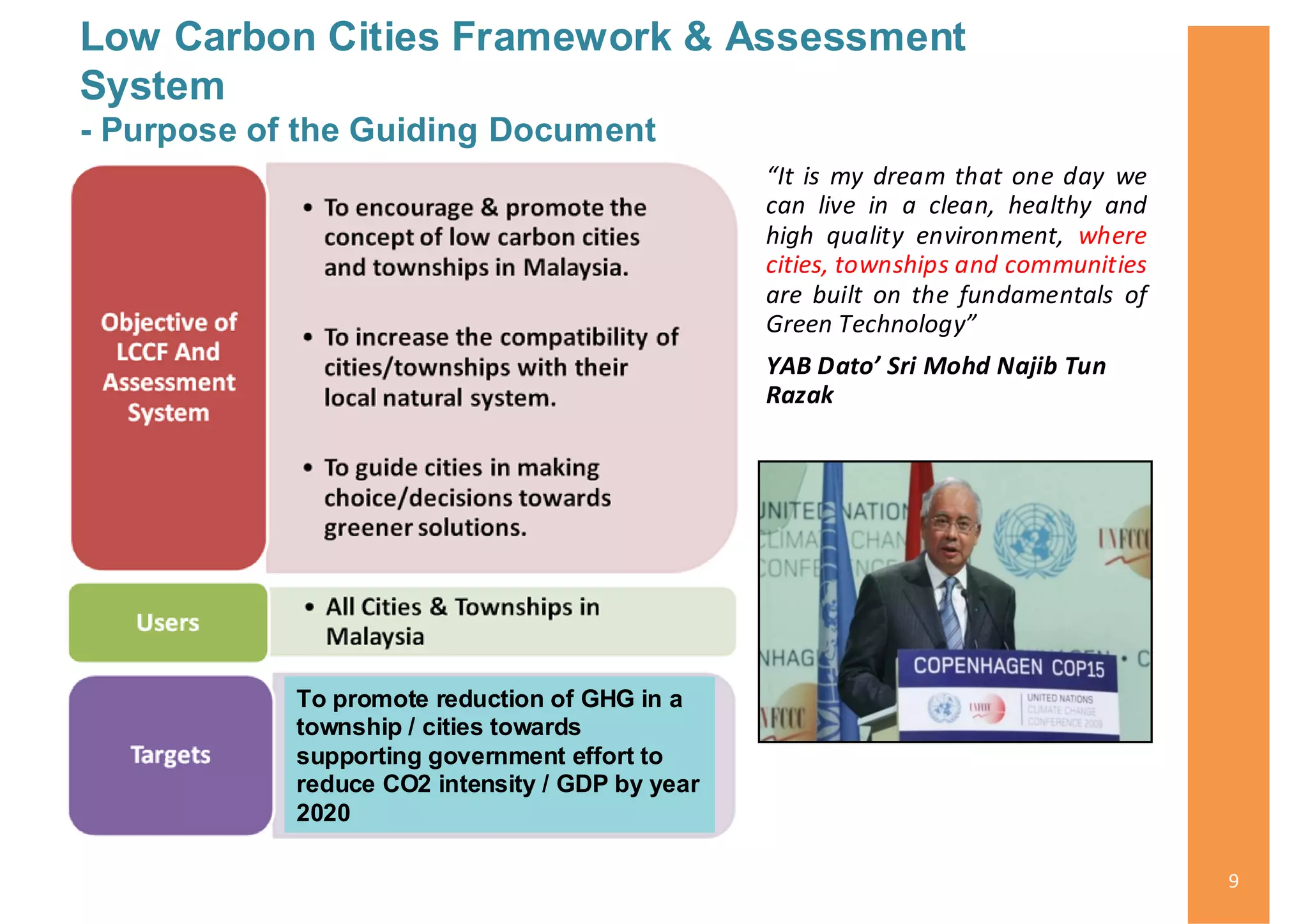 General info on Low Carbon Cities Framework (LCCF) Malaysia | PDF