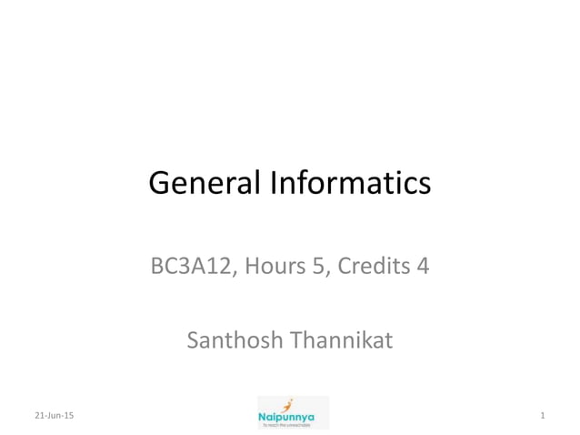 General informatics | PPT