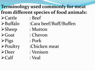 General information about meat animals | PPTX