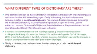 General information on dictionary use | PPSX