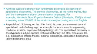 General information on dictionary use | PPSX