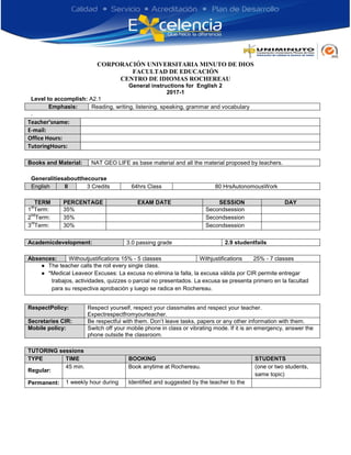 General instructions english 2 | PDF