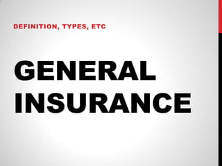 General insurance | PPTX