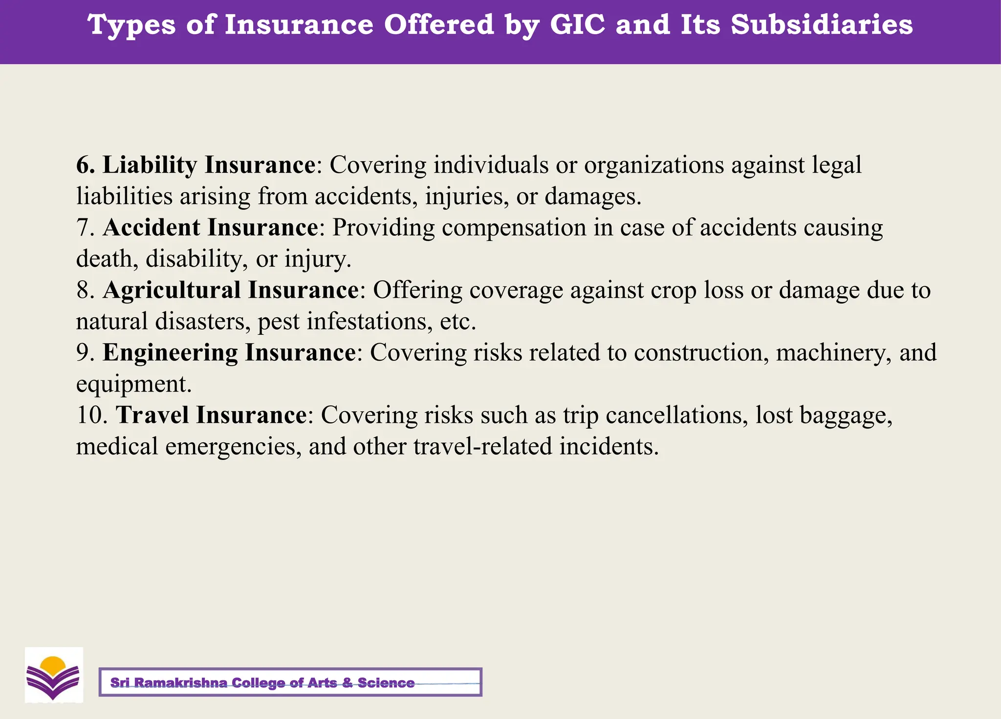 General Insurance Act - Features, Types.ppt