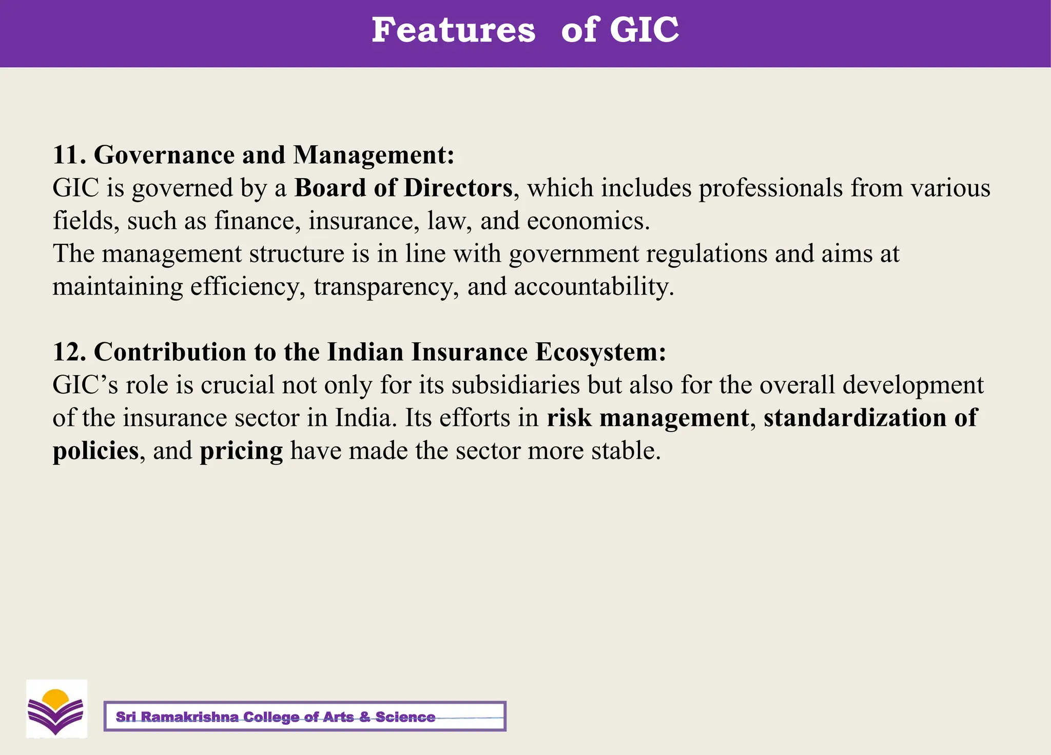 General Insurance Act - Features, Types.ppt