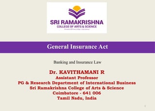 General Insurance Act - Features, Types.ppt