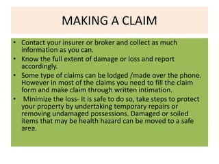 General insurance claims 1 | PPTX