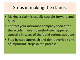 General insurance claims ram awadh singh | PPT