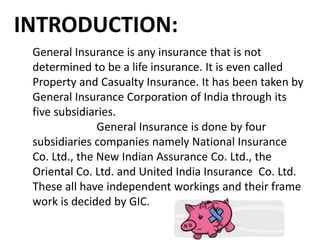 General insurance policies types | PPTX | Travel Insurance | Insurance