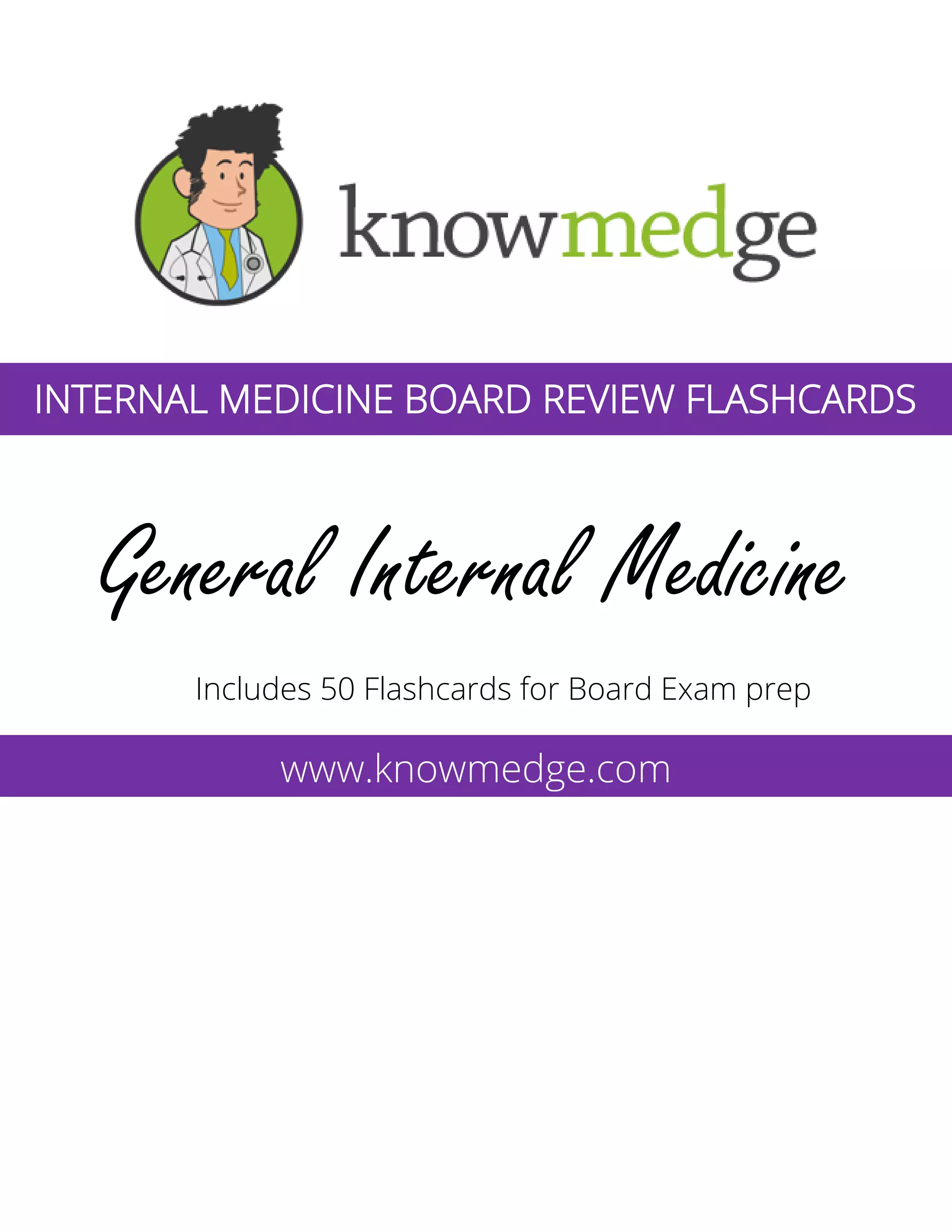 Internal Medicine Board Review - General Internal Medicine Flashcards ...