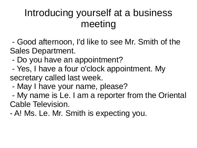 Meeting Self Introduction _ How To Introduce Yourself at Work (With ...