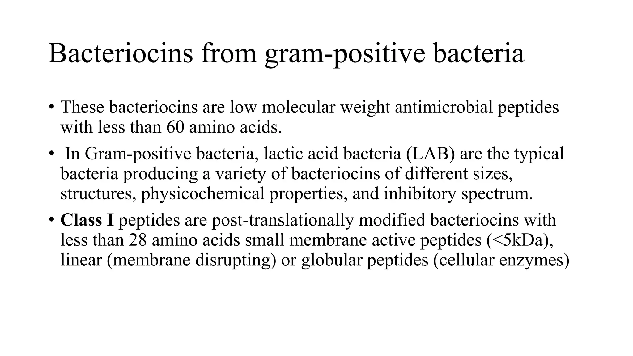 General Introduction And Applications Of Bacteriocins Pptx