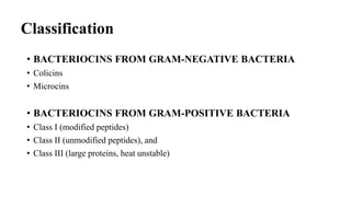 General introduction and applications of bacteriocins | PPTX