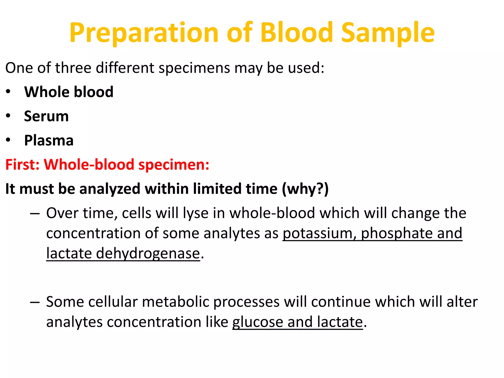 GENERAL INTRODUCTION TO CHEMICAL PATHOLOGY-SPECIMENS COLLECTION BY DR ...