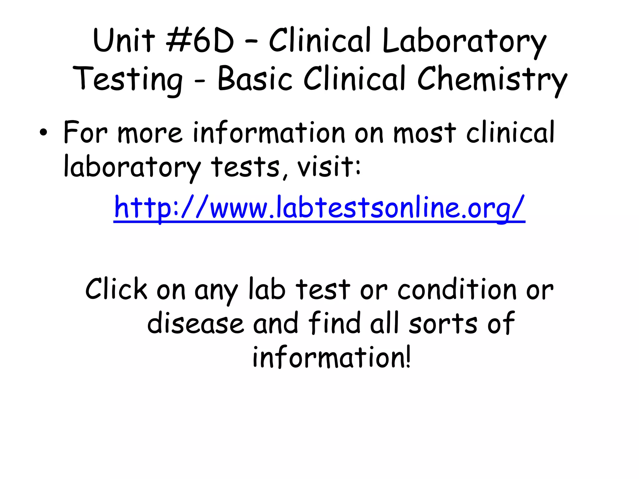 GENERAL INTRODUCTION TO CHEMICAL PATHOLOGY-SPECIMENS COLLECTION BY DR ...
