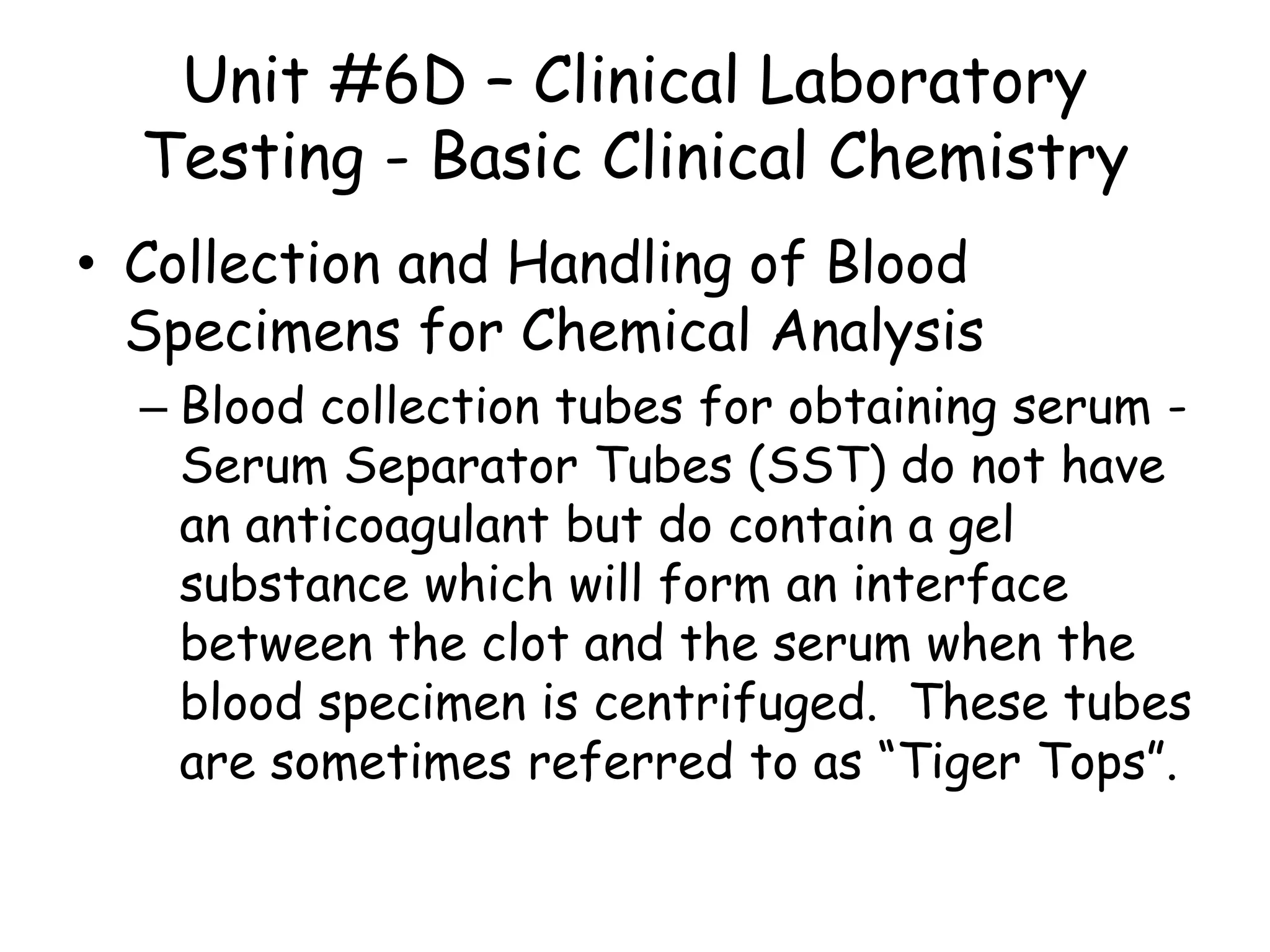 GENERAL INTRODUCTION TO CHEMICAL PATHOLOGY-SPECIMENS COLLECTION BY DR ...