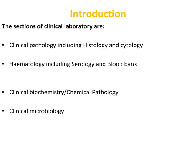 GENERAL INTRODUCTION TO CHEMICAL PATHOLOGY-SPECIMENS COLLECTION BY DR ...