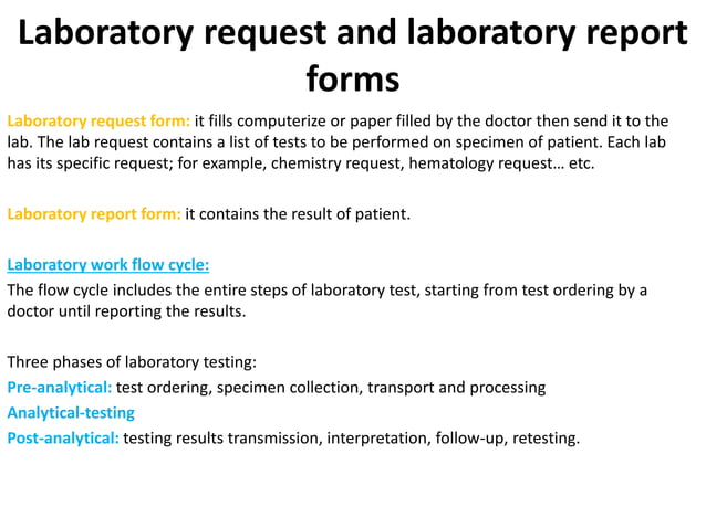 GENERAL INTRODUCTION TO CHEMICAL PATHOLOGY-SPECIMENS COLLECTION BY DR ...