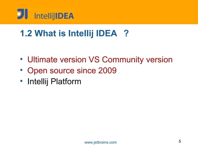 General introduction to intellij idea | PPT