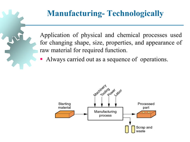 General introduction to manufacturing processes | PPT
