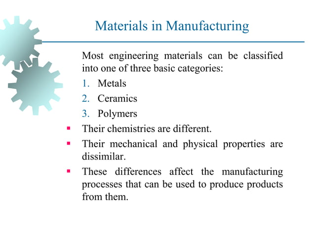General introduction to manufacturing processes | PPT