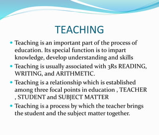 General introduction to teaching and learning | PPTX