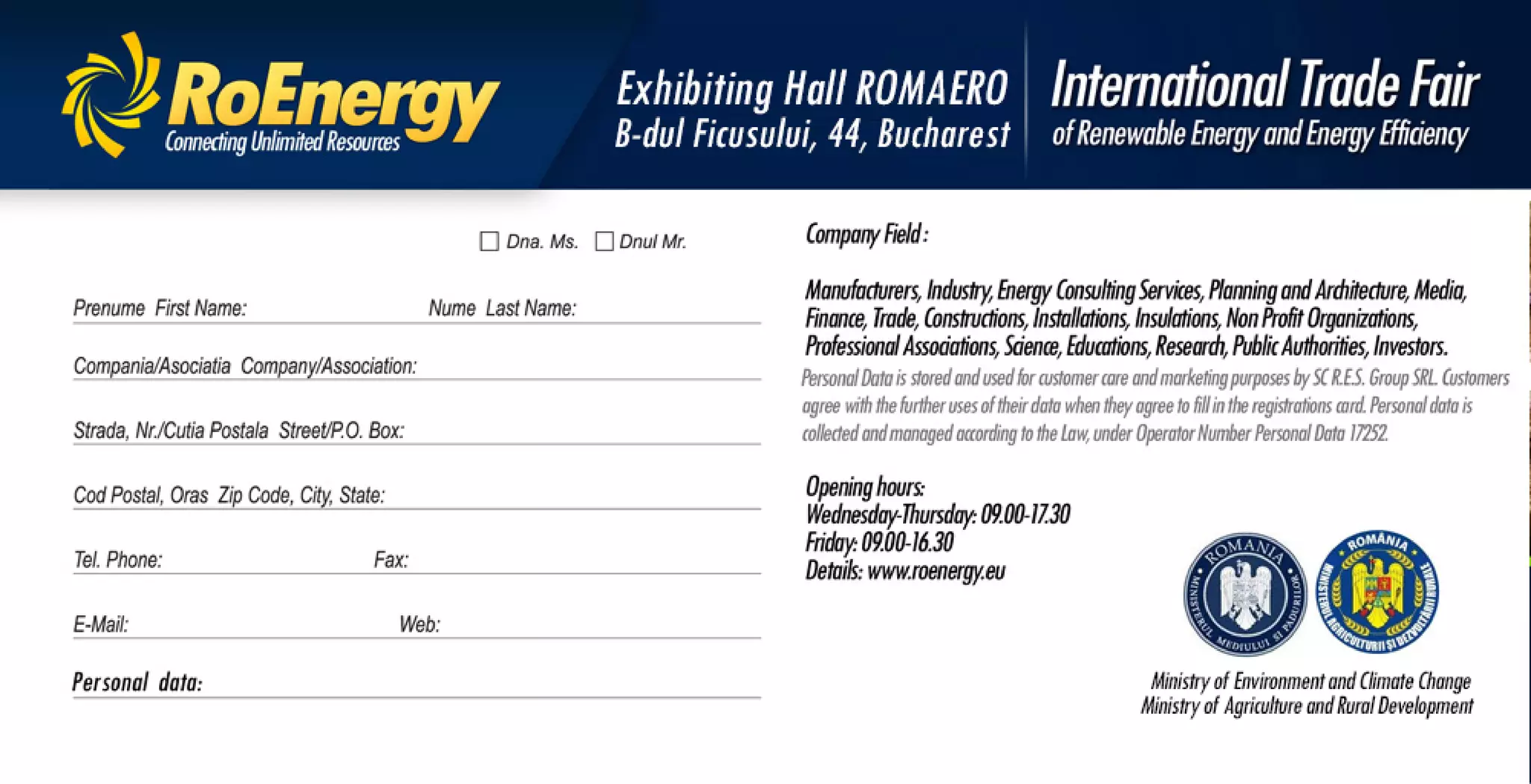 RoEnergy Trade Fair Invitation | PDF