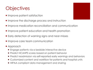 In-patient iPad Bedside application for Patient Engagement | PPTX