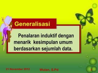 Paragraf generalisasi, analogi, dan kausal | PPSX
