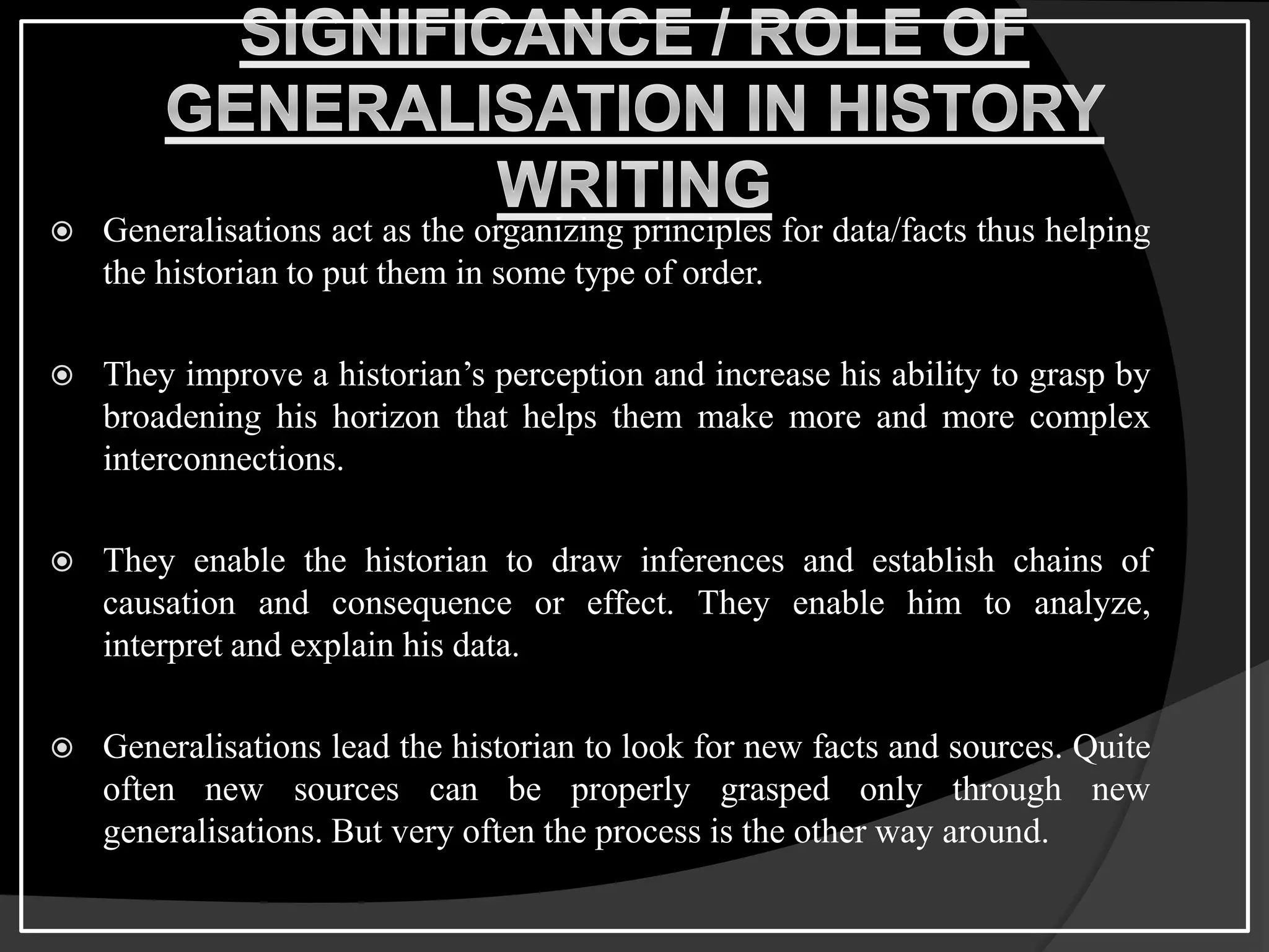 Generalization in History Writing | PPTX